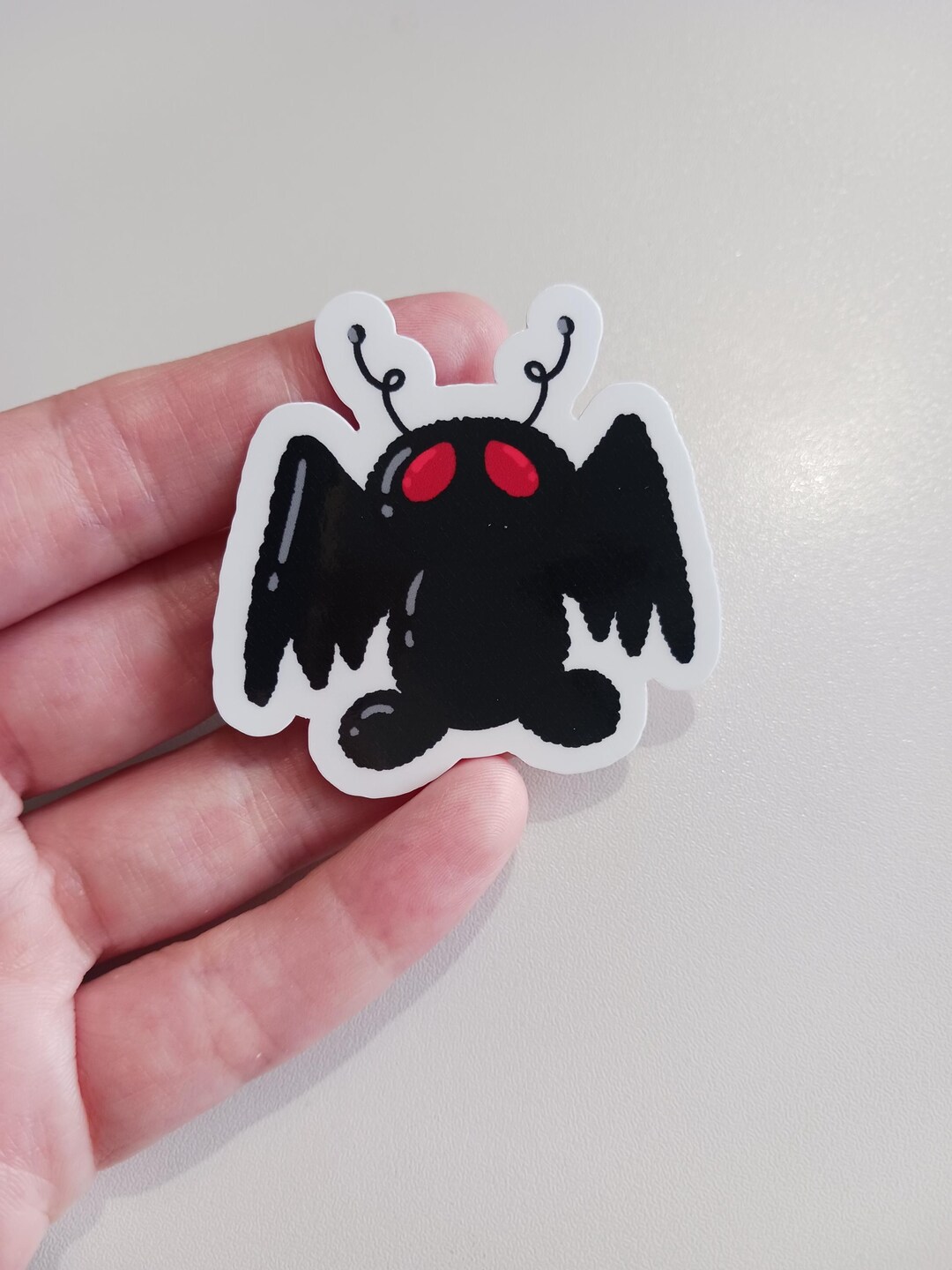 Mothman Sticker Moth Die Cut Pastel Pink Cute Kawaii Cyptid Cryptids ...