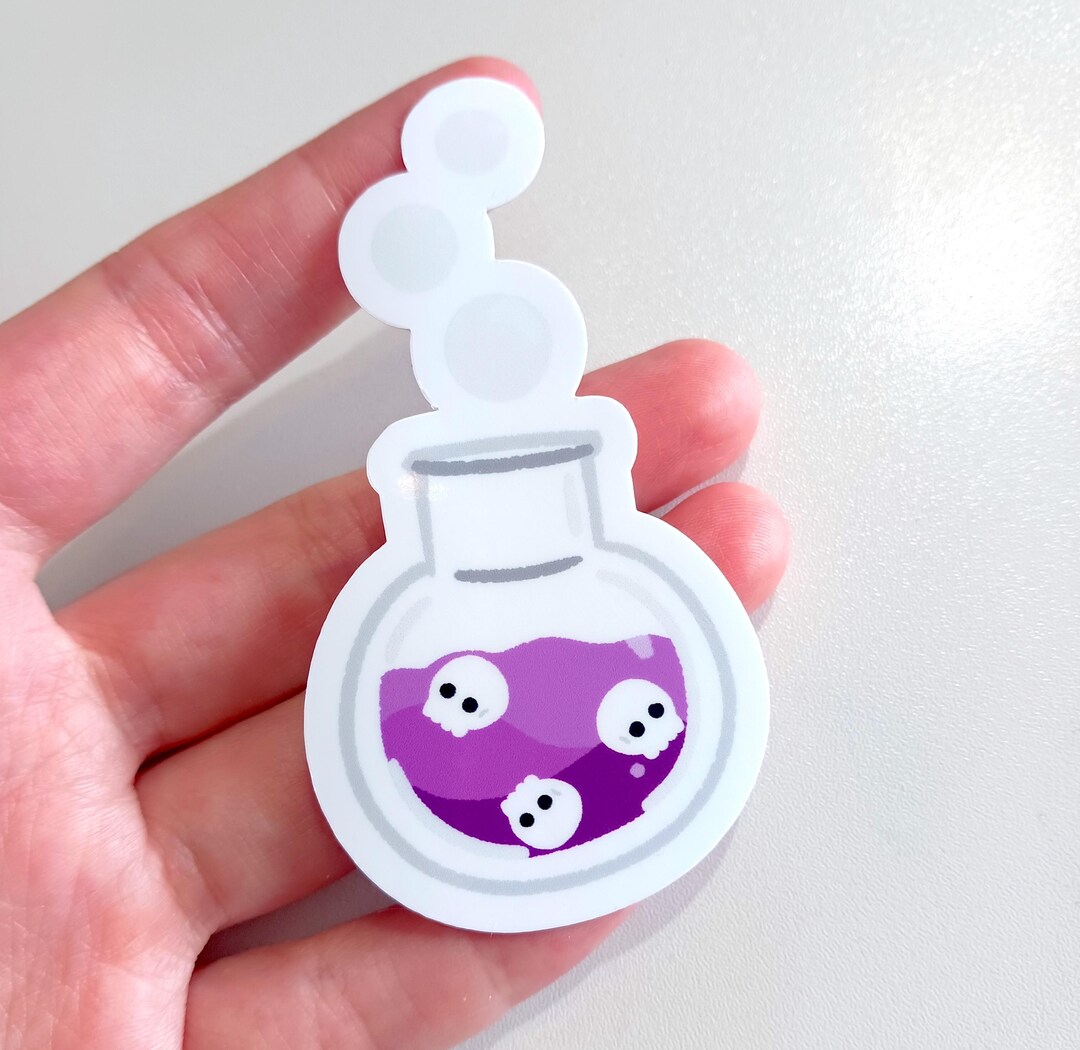 Purple Skull Potion Sticker Violet Bones Spooky Halloween Boo Boos Fall ...