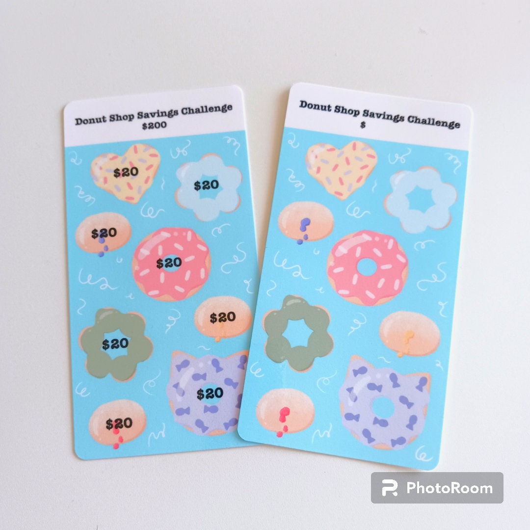 DIGITAL Donut Shop Saving Challenge Budget Binder Envelope - Etsy