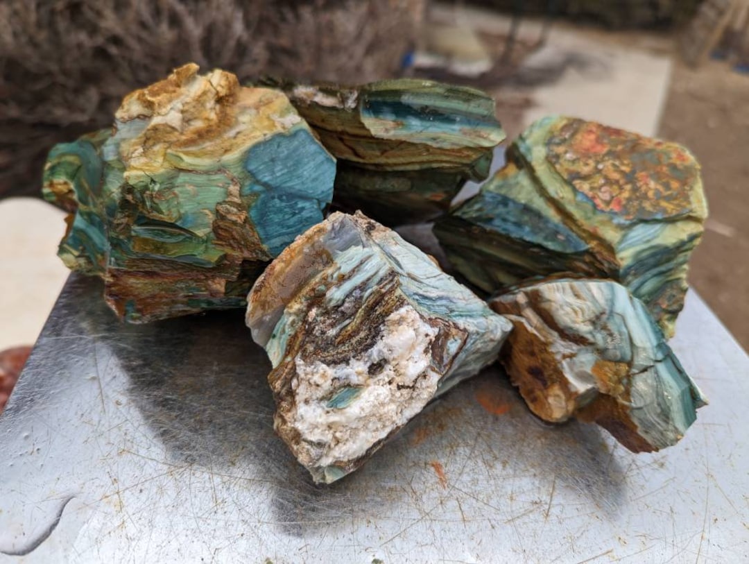 20lb. Gary Green Jasper, Rough Mined Rock, Mcdermitt Oregon. Sm- Med ...