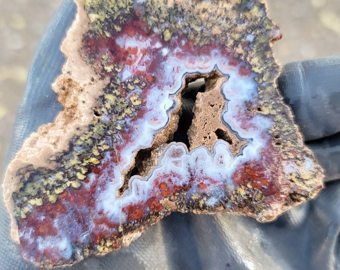 Brenda Plume Agate Slice to Cab or Collect - Etsy