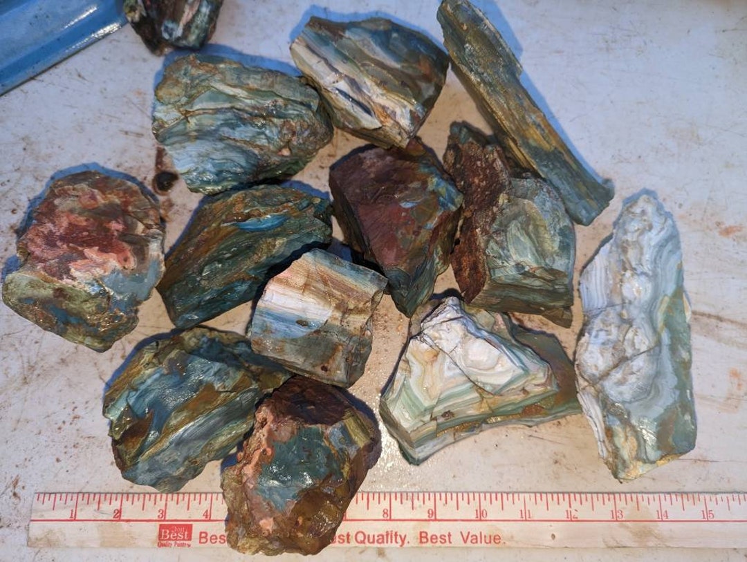 5 Lb. Gary Green Jasper, Rough Rock From Mcdermitt Oregon. Fist Sized ...