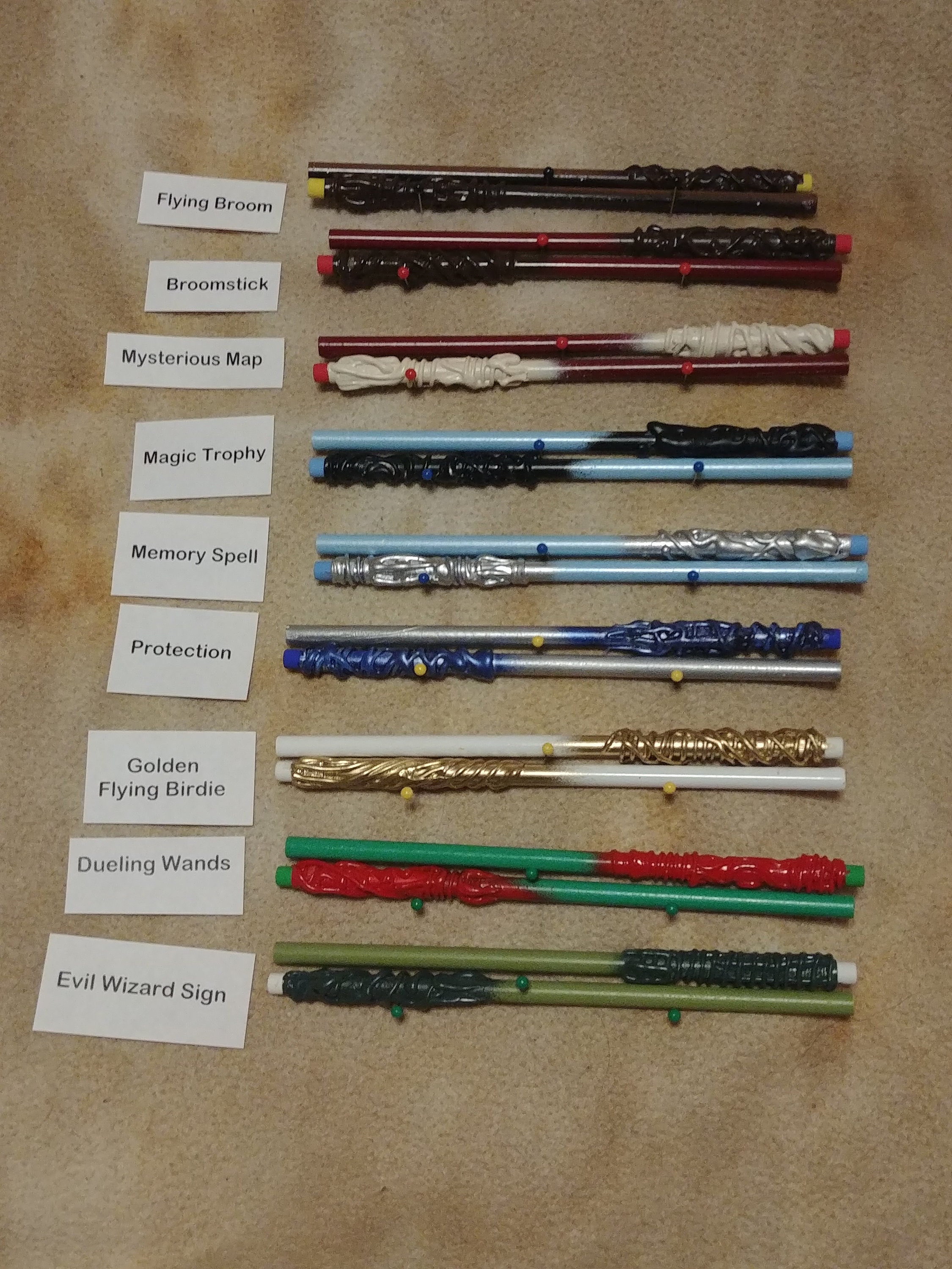 Wands Wands PENCIL WANDS Sets for Your Magical Party or Just - Etsy