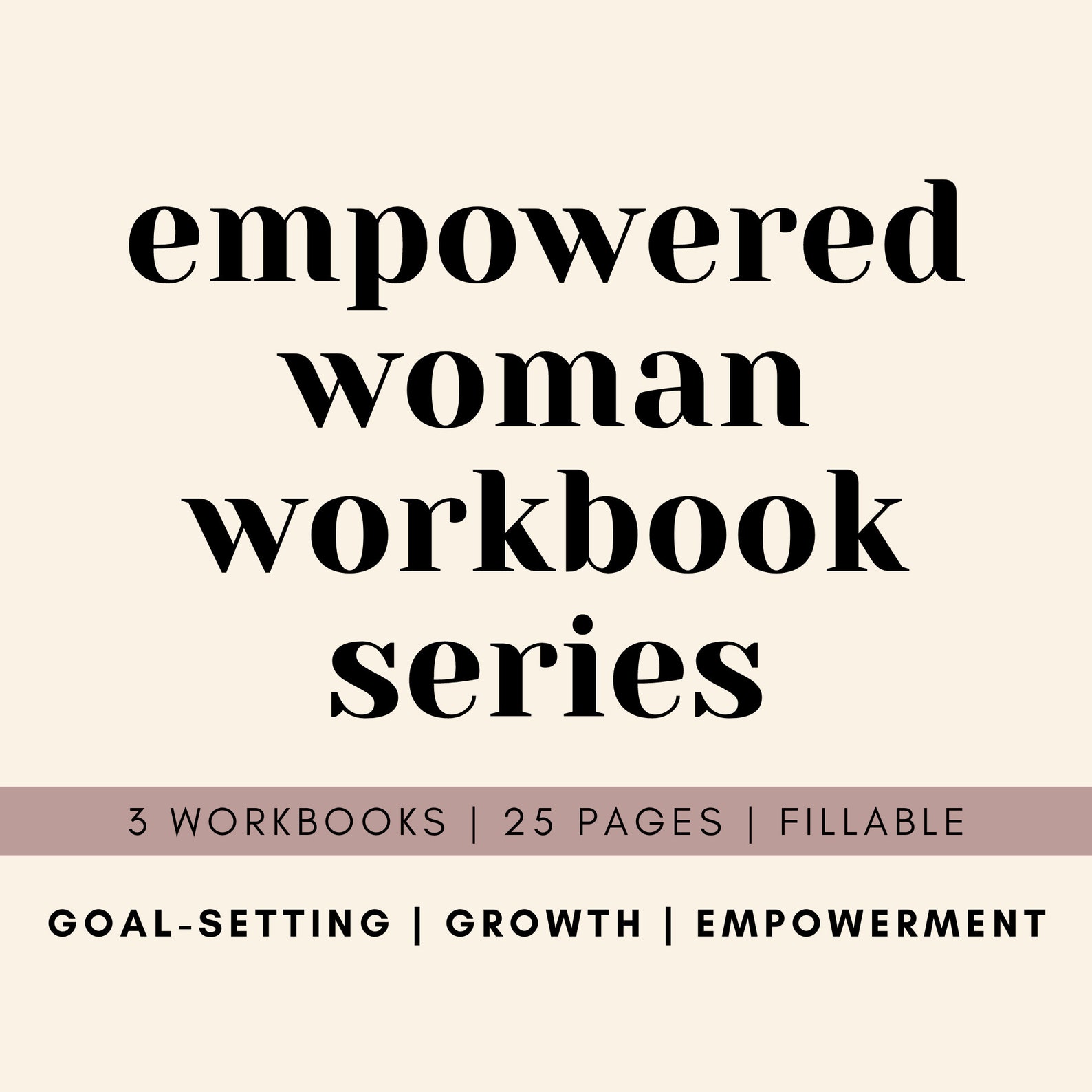 Empowered Woman Workbook Series: Personal Growth, Goal Setting (digital ...