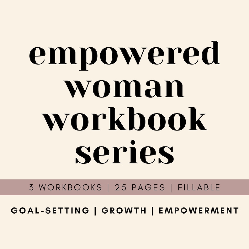 Empowered Woman Workbook Series: Personal Growth, Goal Setting (digital ...