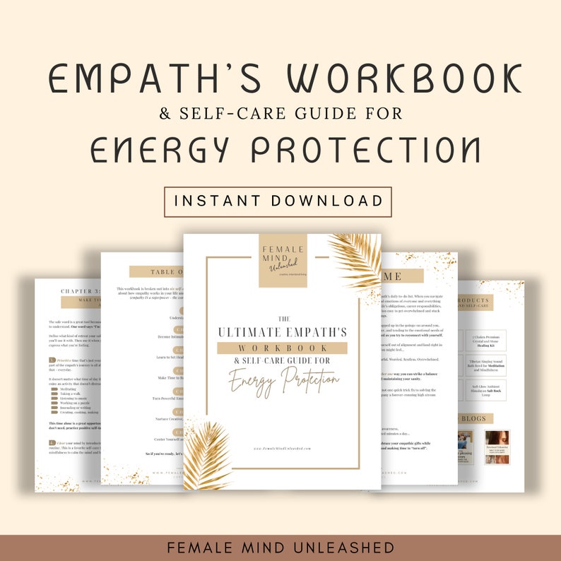 Empath's Workbook & Energy Protection Self-care Guide | Empath Journey | Self Healing ...