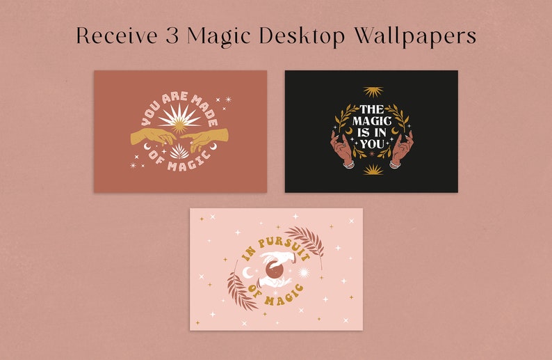 Trendy Desktop Wallpaper Background, You Are Magic, Digital Download ...
