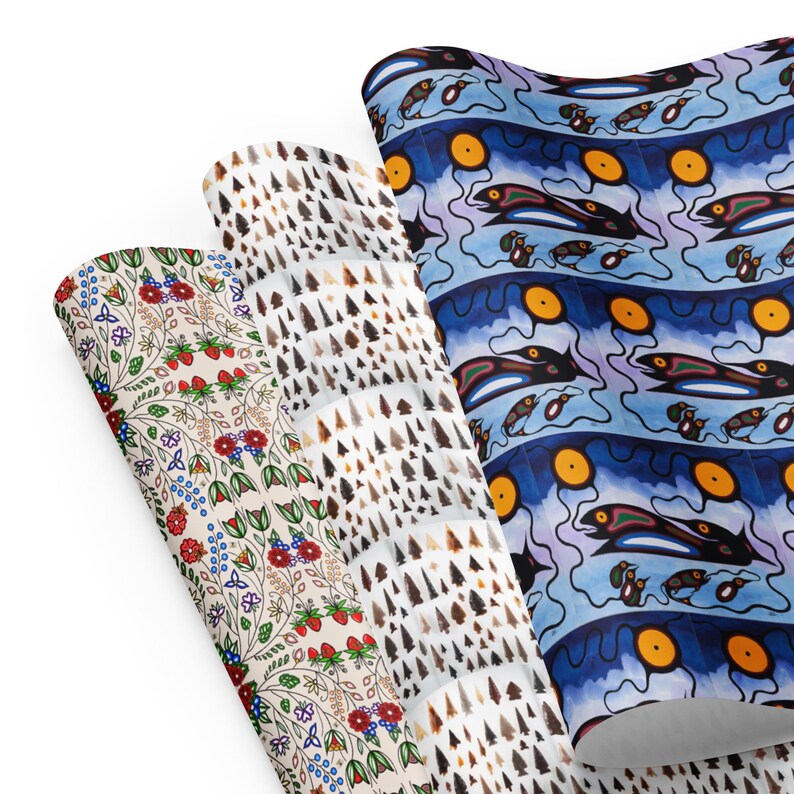 Indigenous Design Custom Wrapping Paper Sheets - Etsy