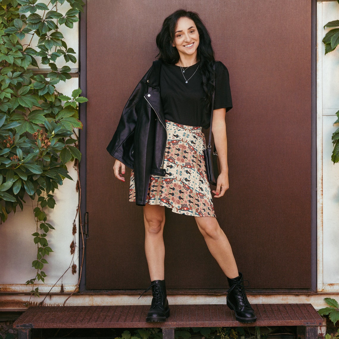 Cree Fish Indigenous Design - Clara Skirt - Etsy