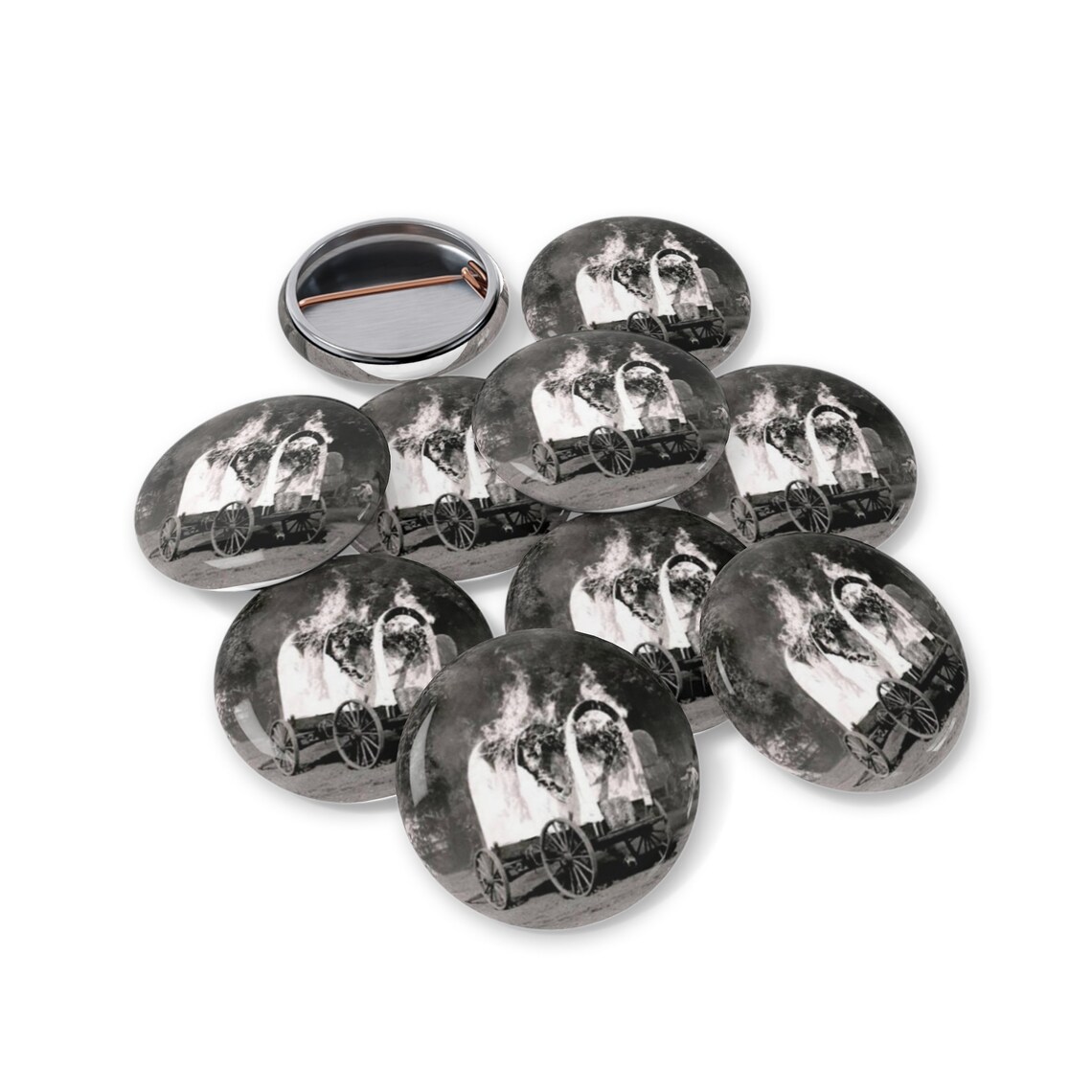 Wagon Burner Round Pins - Etsy