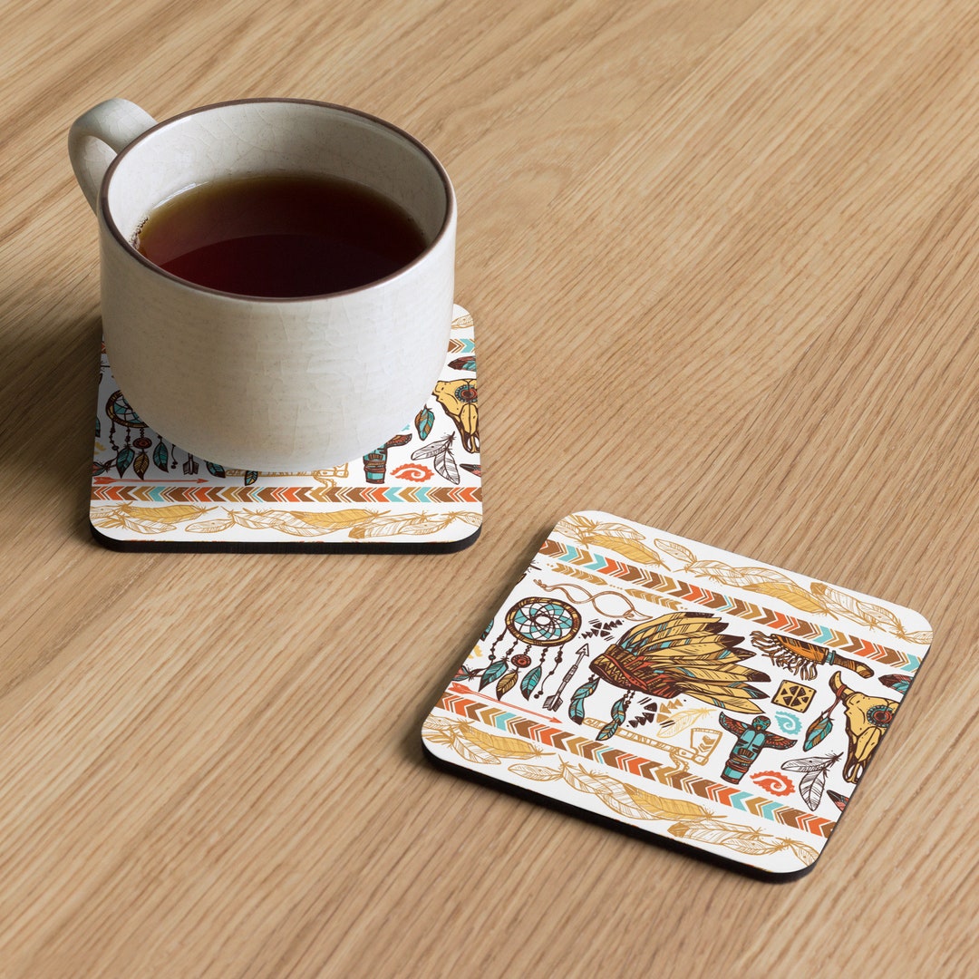 Iconic - Native American - Cork-back Coaster - Etsy