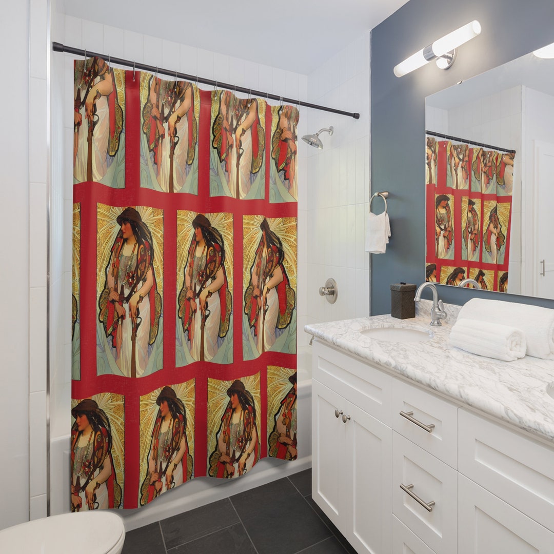 Indigenous Goddess Gang - Cedar Cardinal - Shower Curtain - Etsy