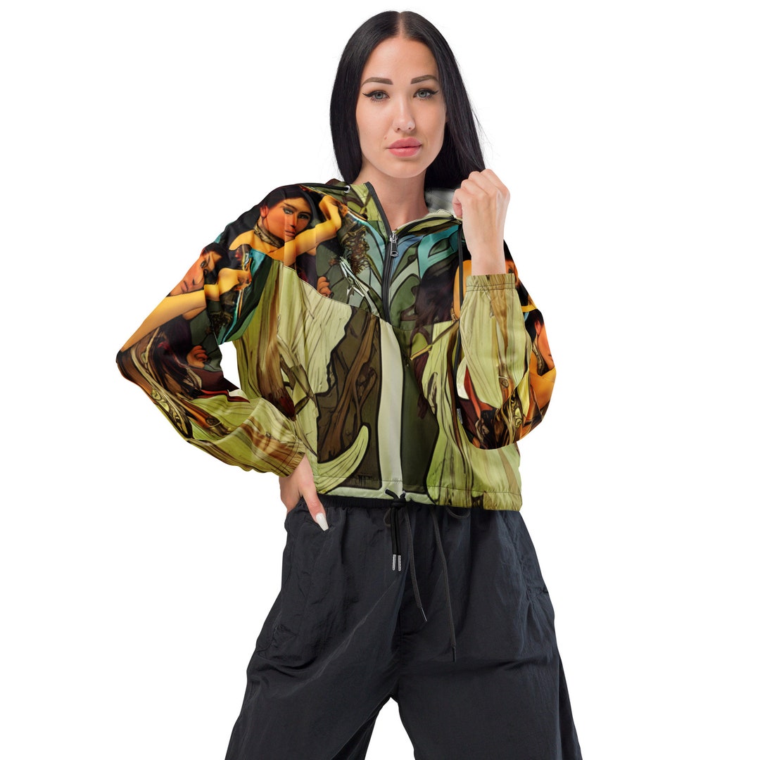 Indigenous Goddess Gang - Generosity - Women’s Cropped Windbreaker - Etsy