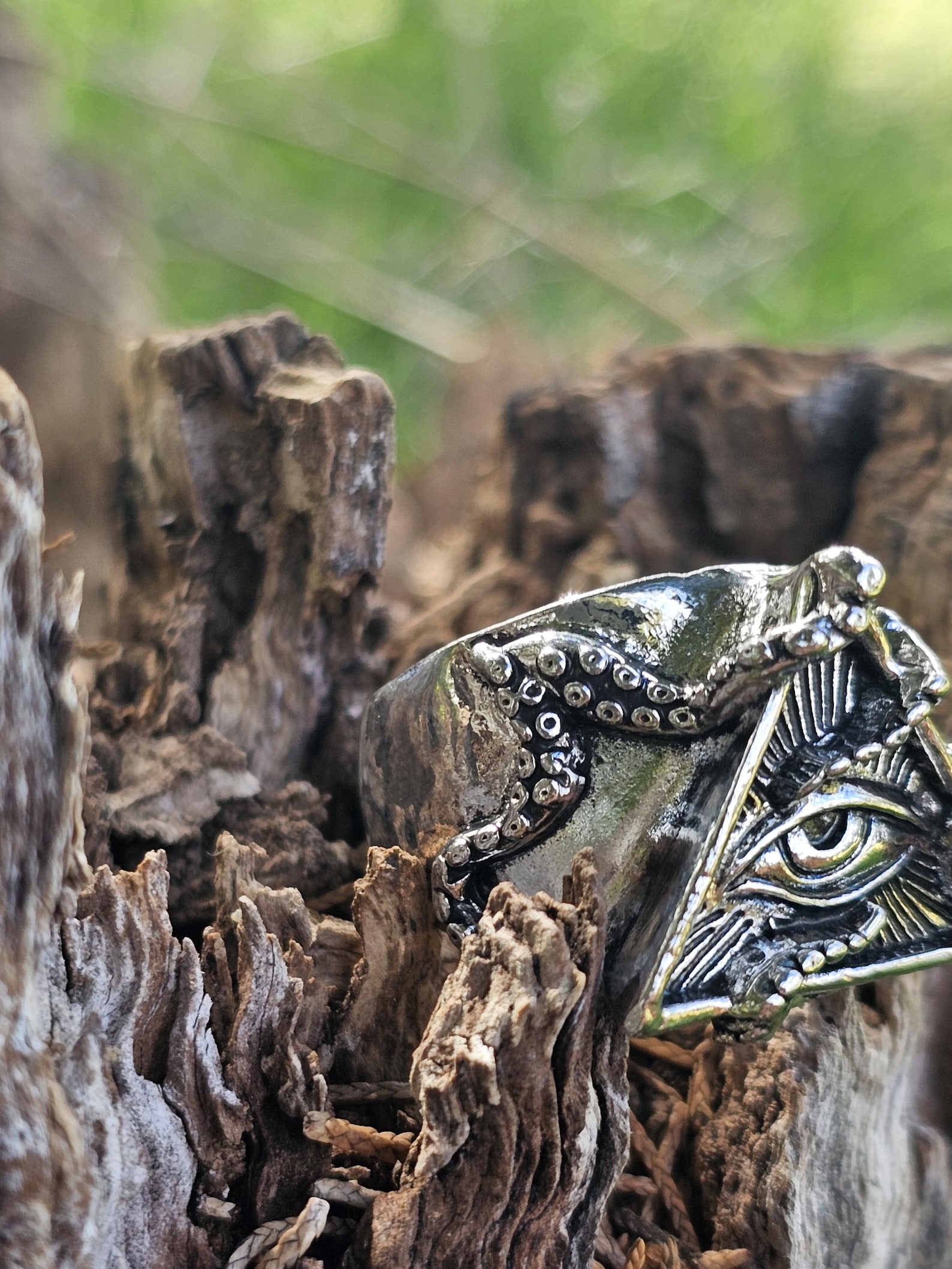 Illuminati All Seeing Eye - Eye of Horace and Tentacle Ring - Silver - Etsy