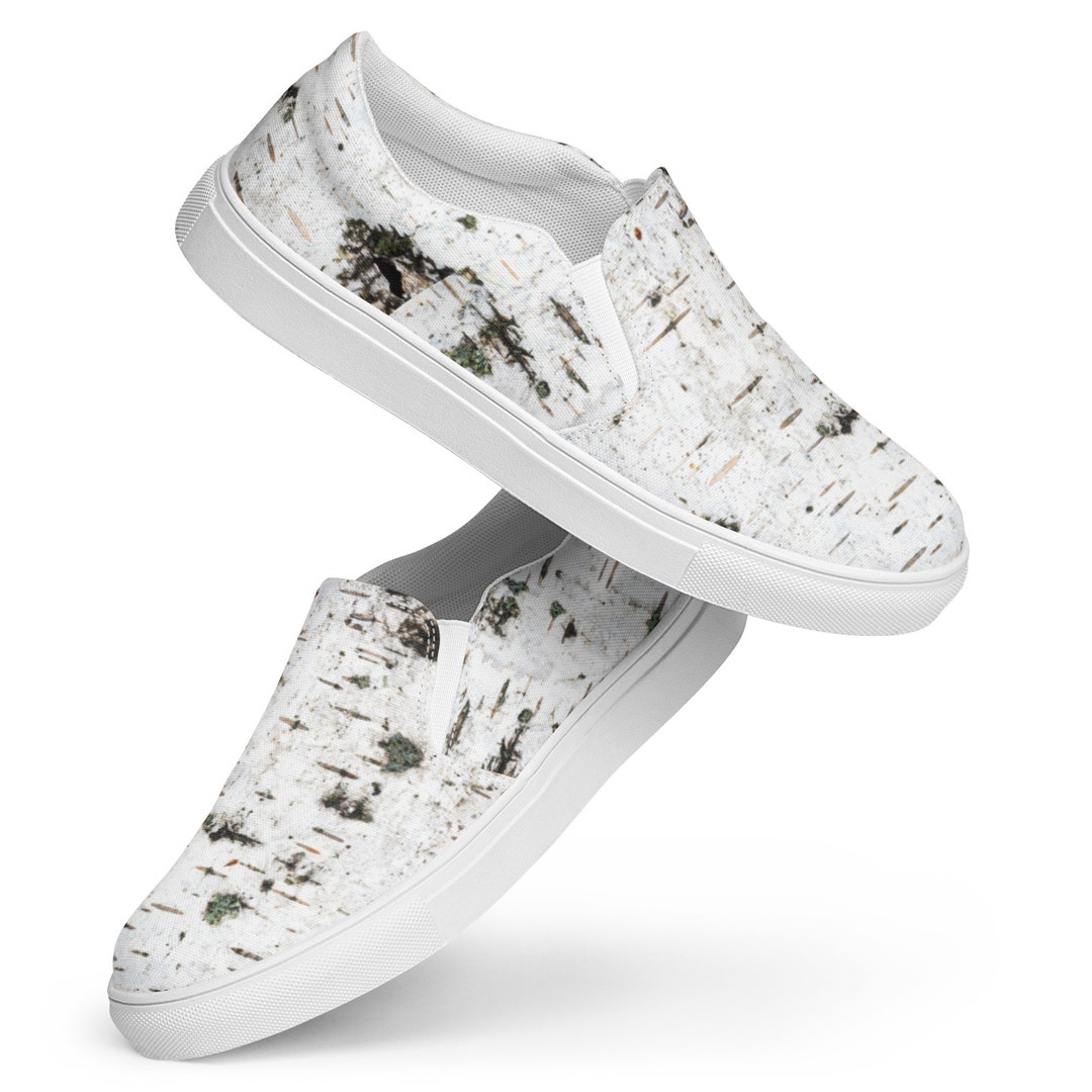 Birch Bark Print - Men’s Slip-on Canvas Shoes - Etsy