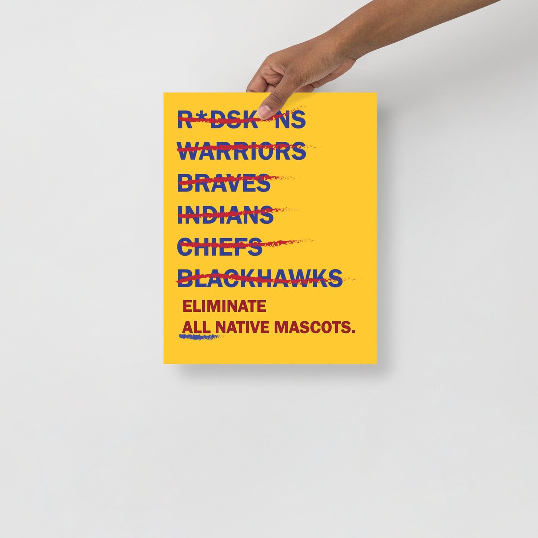 Eliminate All Native Mascots Matte Poster - Etsy