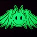 Bat Smiley Face Glow in the Dark Decal / Sticker - Kawaii Cute Smilely ...