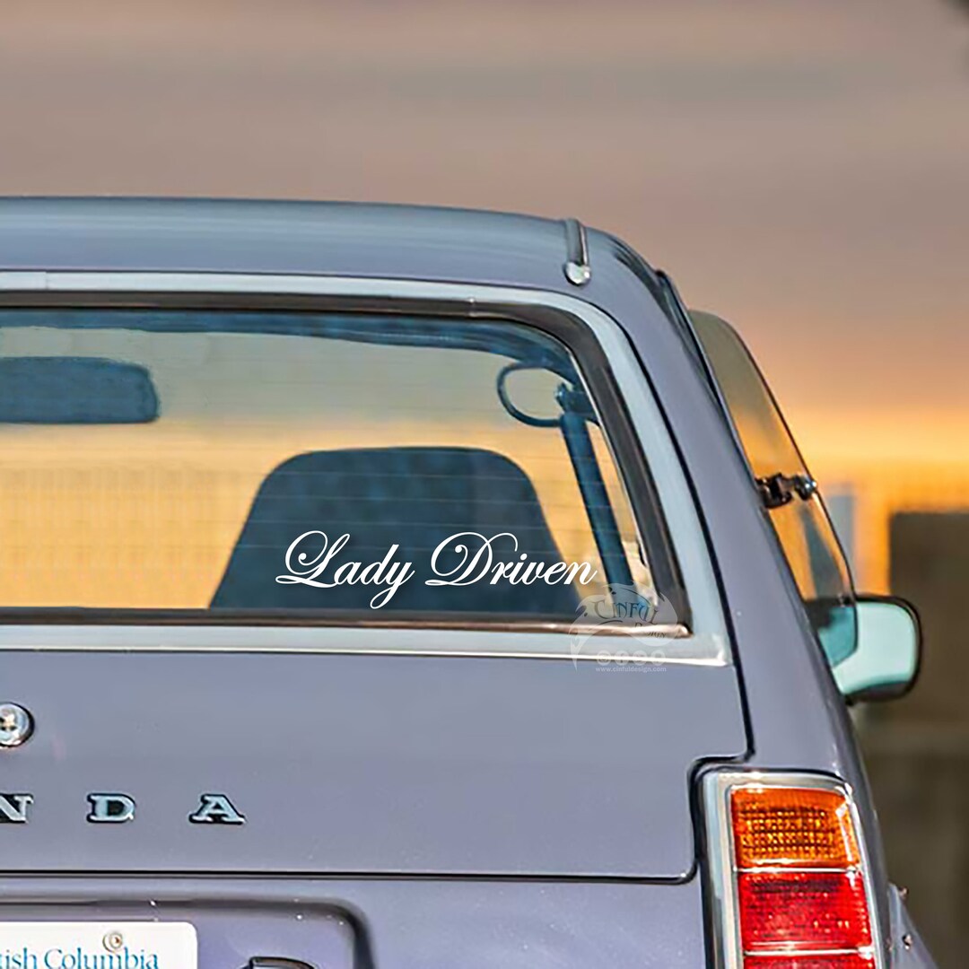 Lady Driven Cursive Typography Decal / Sticker JDM Racing - Etsy