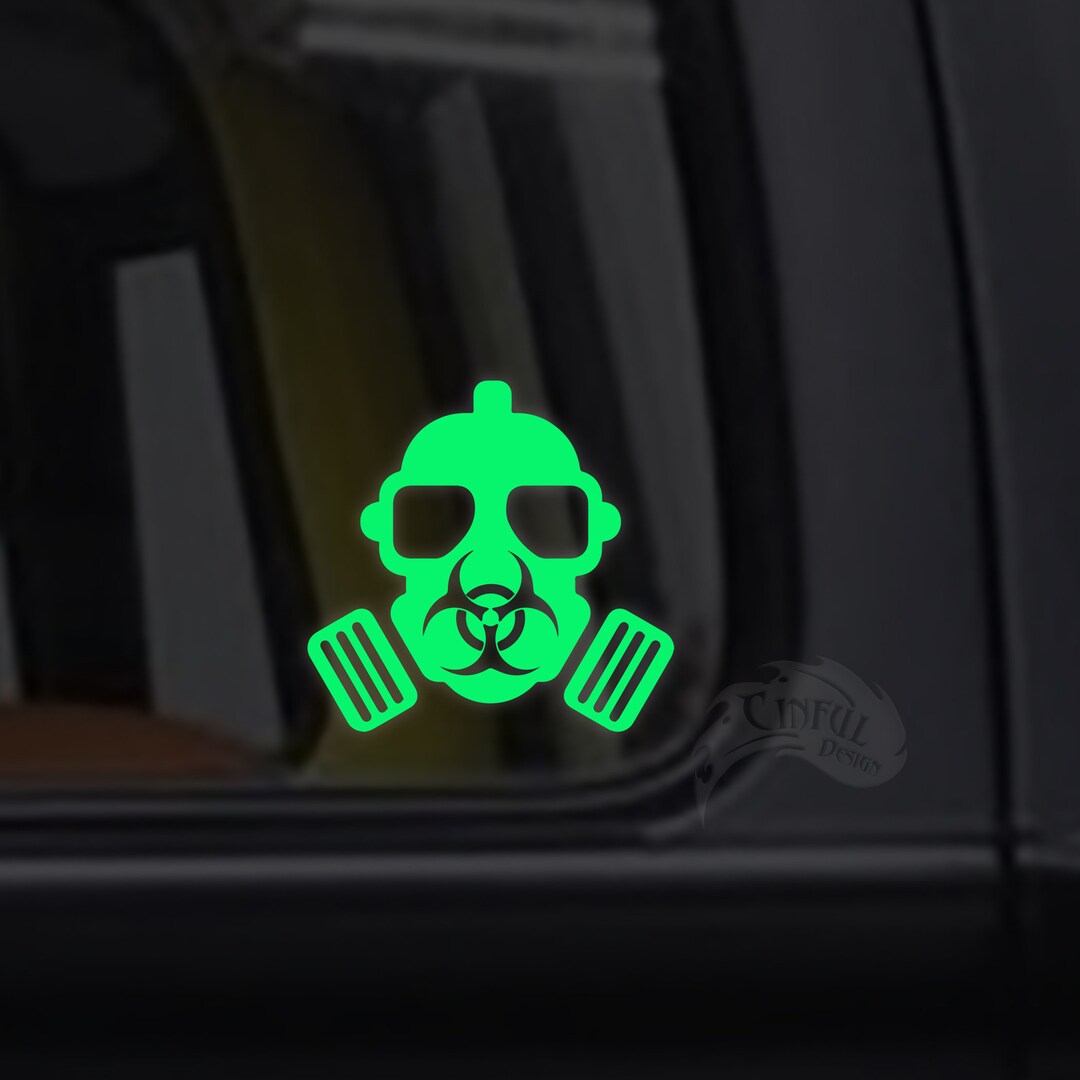 Gas Mask Biohazard Decal / Sticker Macbook, Ipad, Tablet, Car, Window ...
