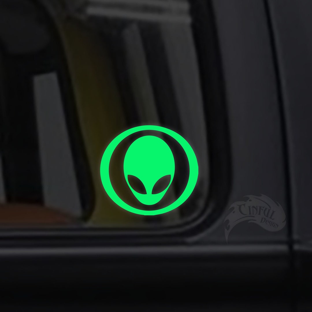 Alien Glow in the Dark Decal / Sticker - Macbooks, Iphones, Andriod ...