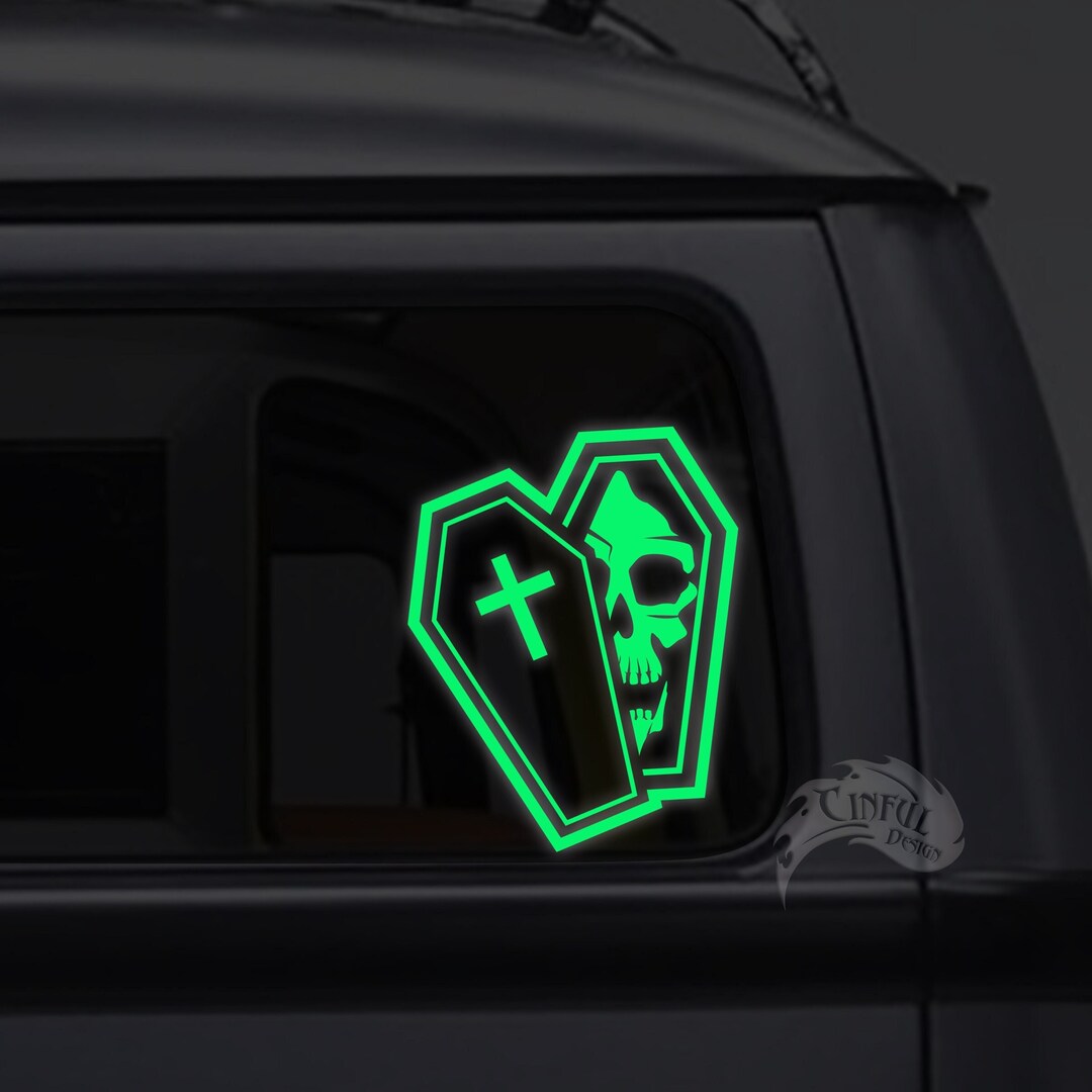 Grim Reaper Coffin Decal / Sticker - Etsy