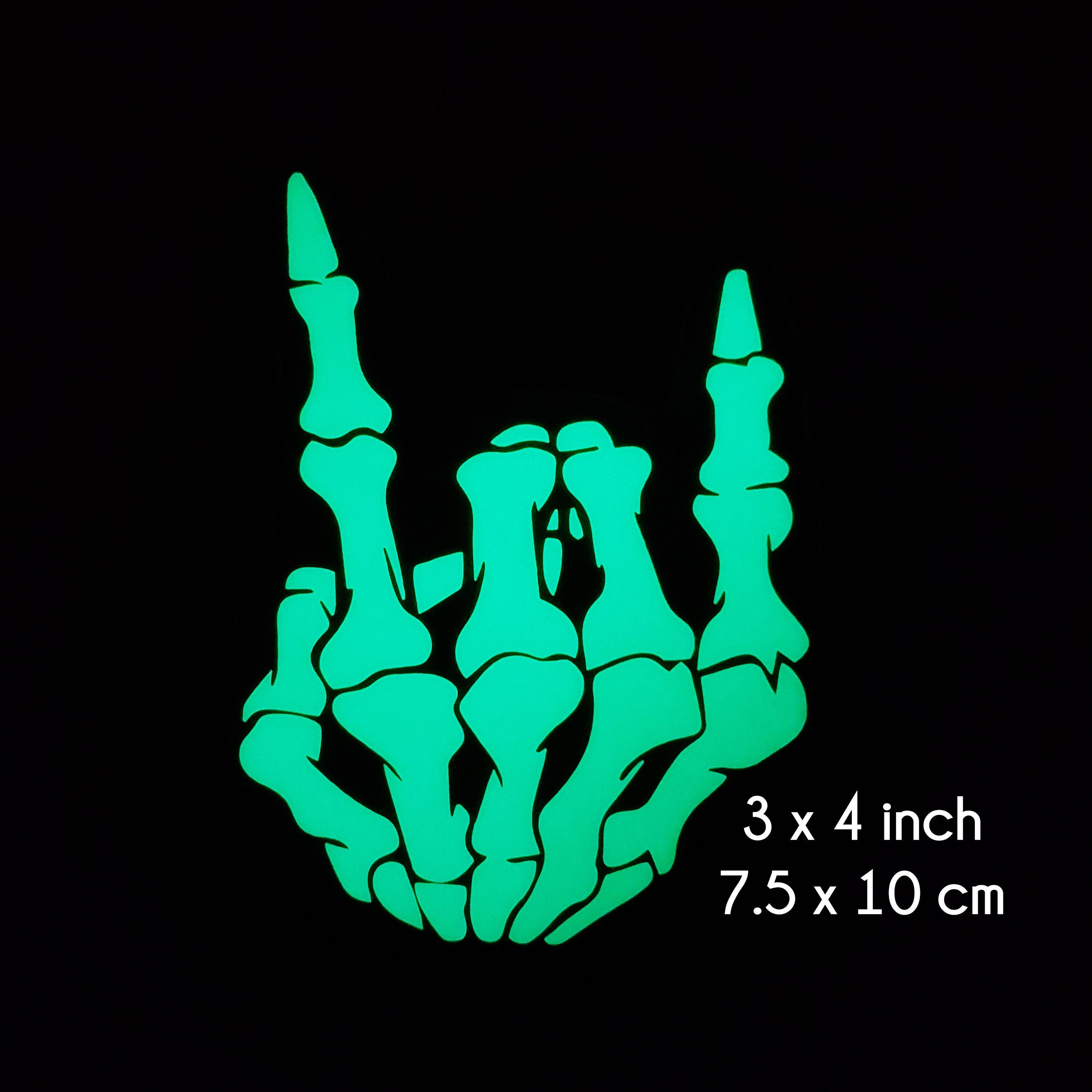 Rock on Skeleton Hand 3 X 4 Inch Decal / Sticker Show - Etsy