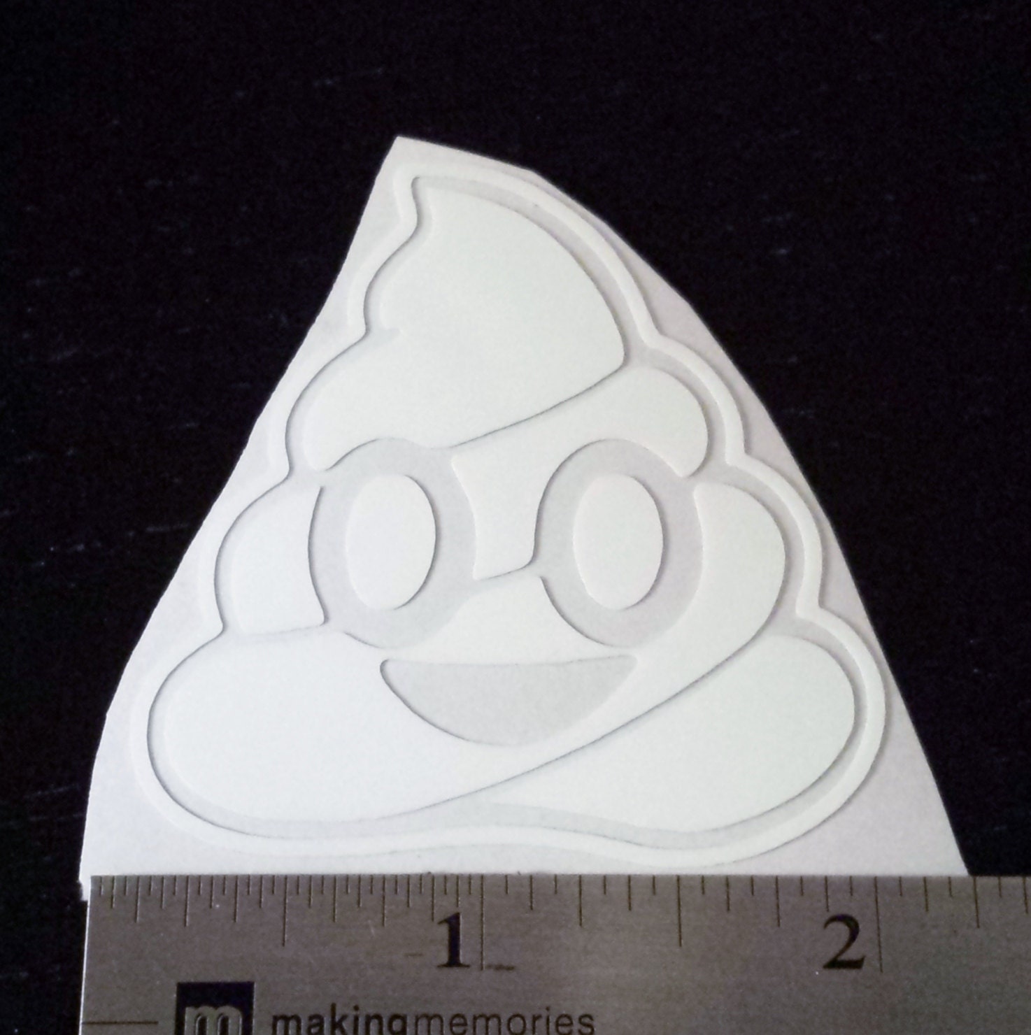 Emoji Poo Glow in the Dark Decal / Sticker Macbooks | Etsy