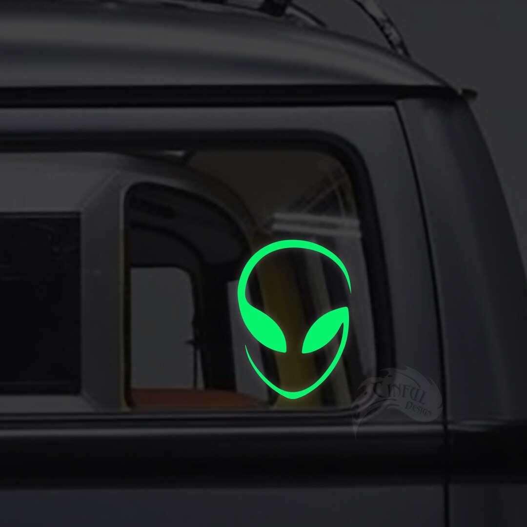 Alien Glow in the Dark Decal / Sticker - Macbooks, Iphones, Andriod ...