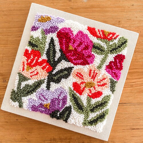 Digital Needle Punch Pattern Apple Needle Punch Pillow | Etsy