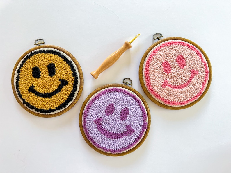 Punch Needle Kit for Beginners Smiley Face - Etsy