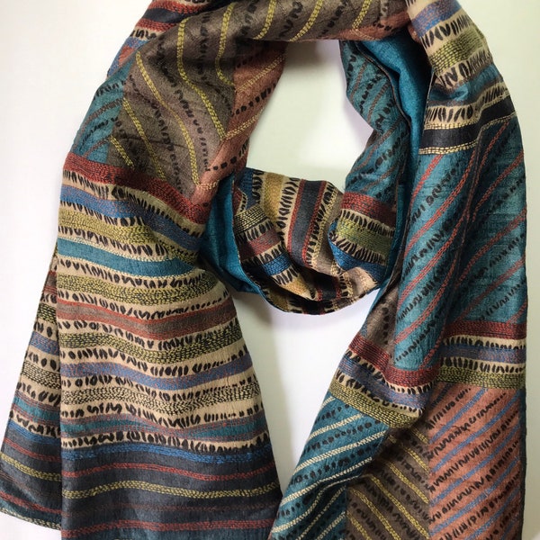 Block Print Scarf - Etsy