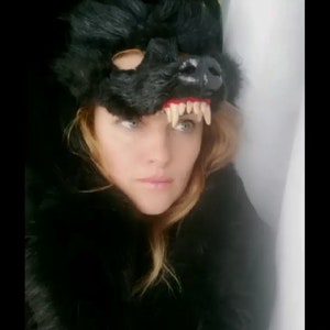 Werewolf Black Wolf Crow Halloween - Etsy