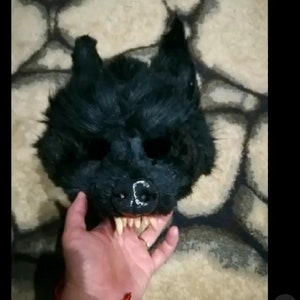 Werewolf Black Wolf Crow Halloween - Etsy