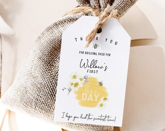 Bee Party PRINTABLES Favor Tags INSTANT DOWNLOAD by Love the - Etsy