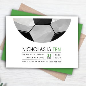 Soccer Birthday Invitation. All Star Instant Download Printable ...