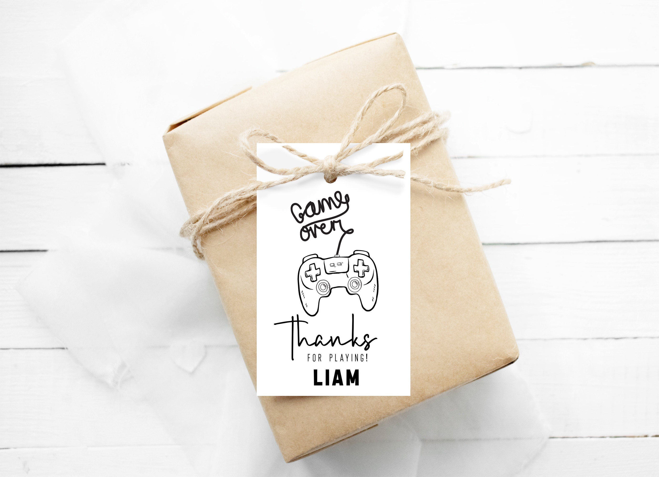 Video game thank you tags. Gamer thank you. Teen birthday. | Etsy