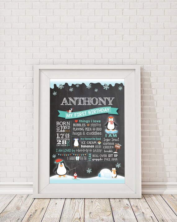 Embellishments Scrapbooking Paper, Party & Kids Penguin milestone ...