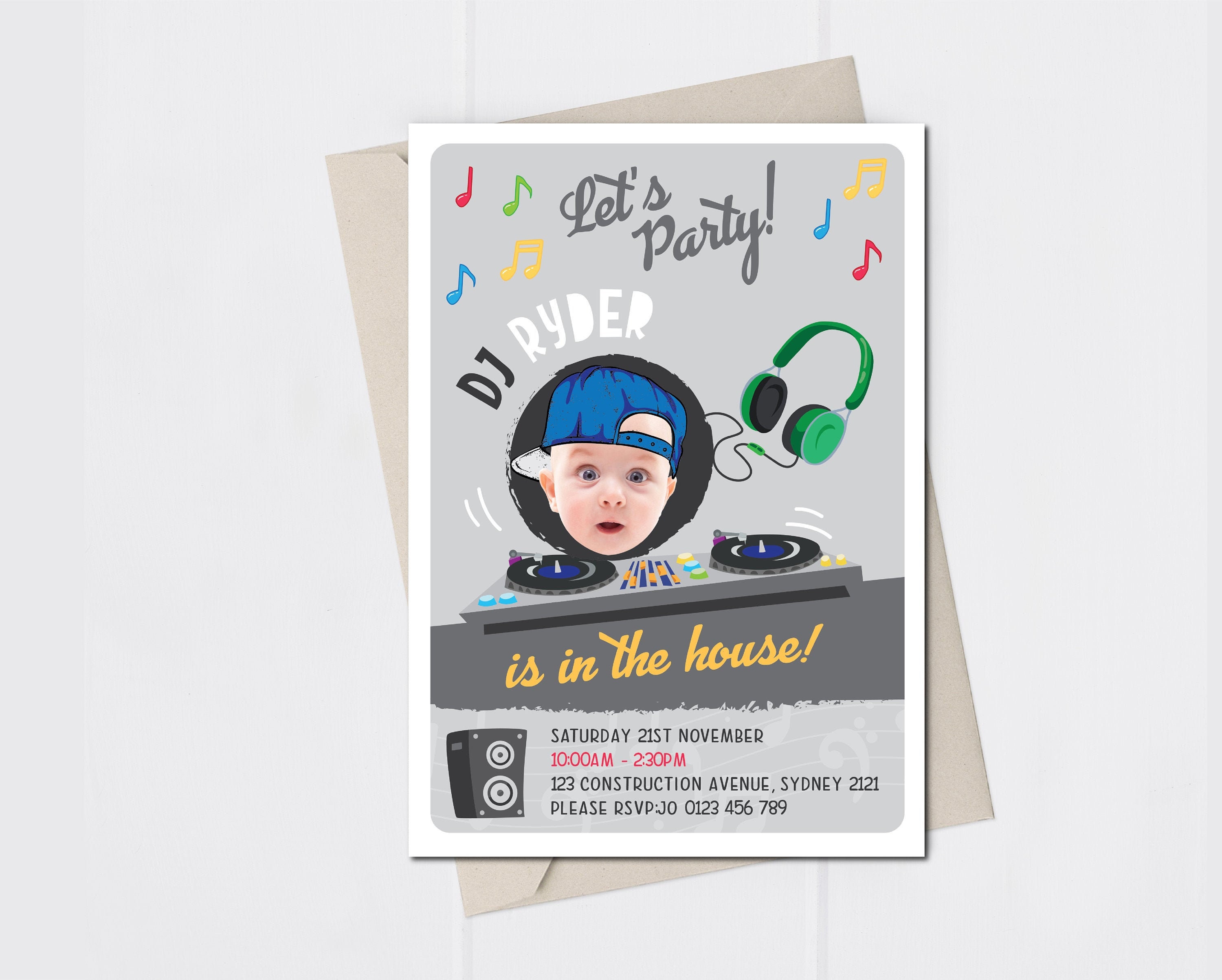 Dj Birthday Invitation. Dance Party. Teen Birthday Invitation. - Etsy UK