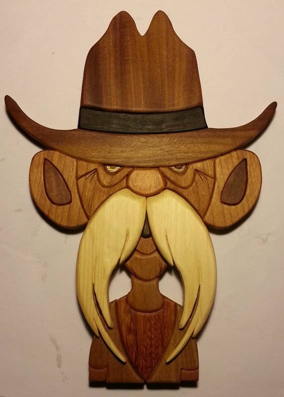 Wood Intarsia : Old Man - Etsy