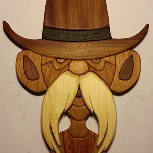 Wood Intarsia : Old Man - Etsy