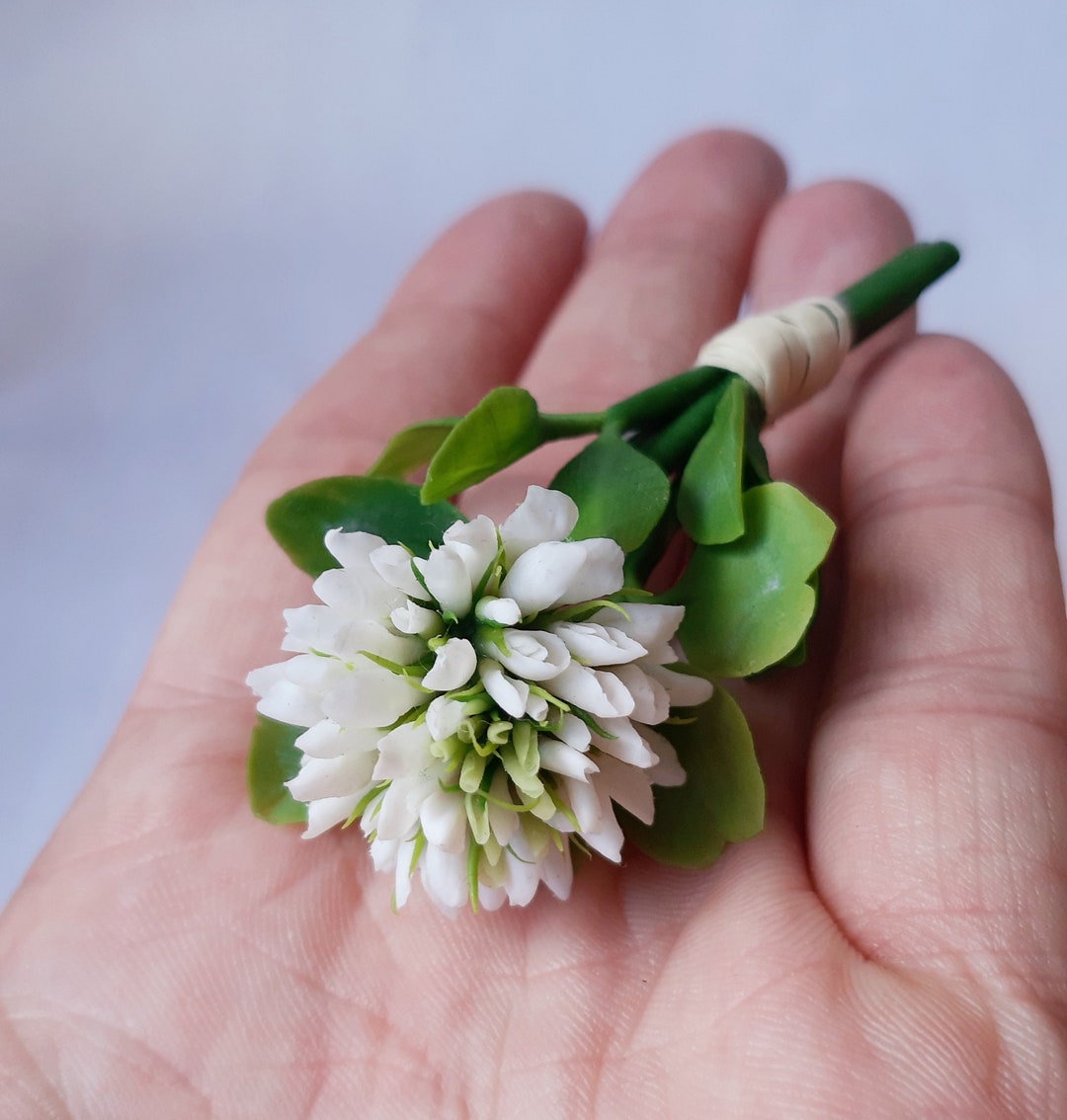 Brooch Clover, Cold Porcelain - Etsy