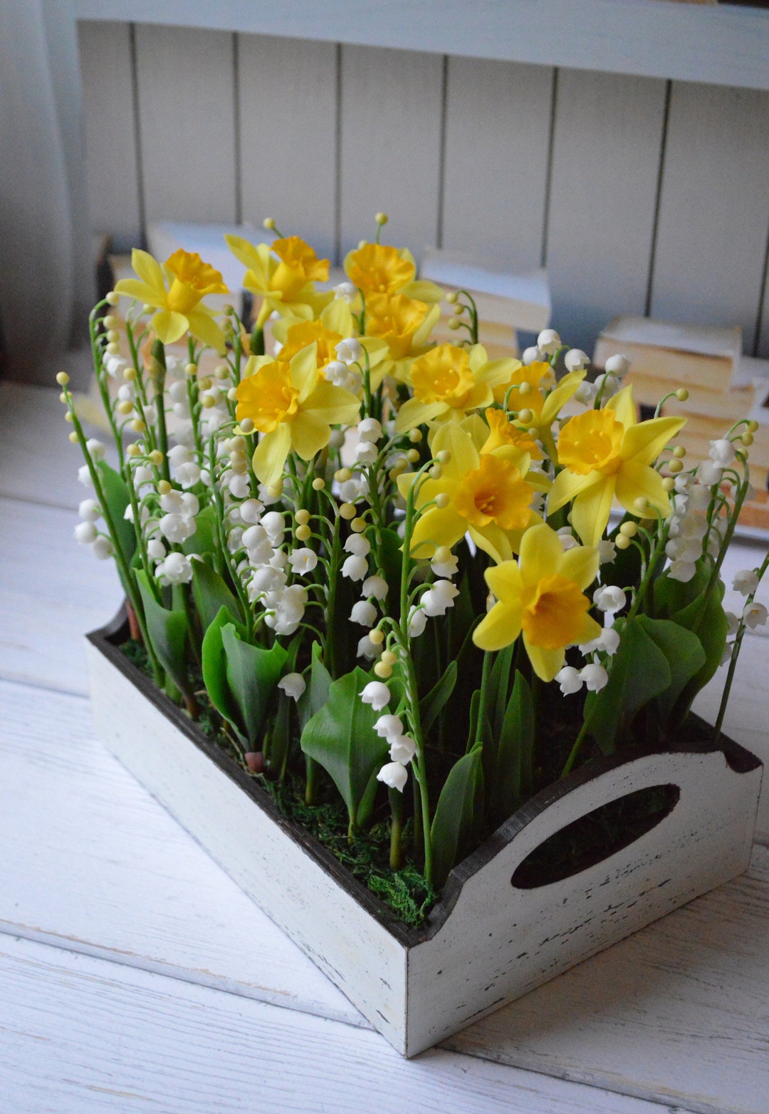 Spring Composition of Daffodils and Lilies of the Valley - Etsy Hong Kong