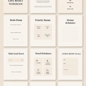 Life Reset Workbook | 30-page Minimal Self-care Journal | Mental Health ...