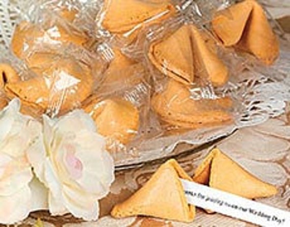 50 Wedding Themed Fortune Cookies Individually Wrapped vegan | Etsy