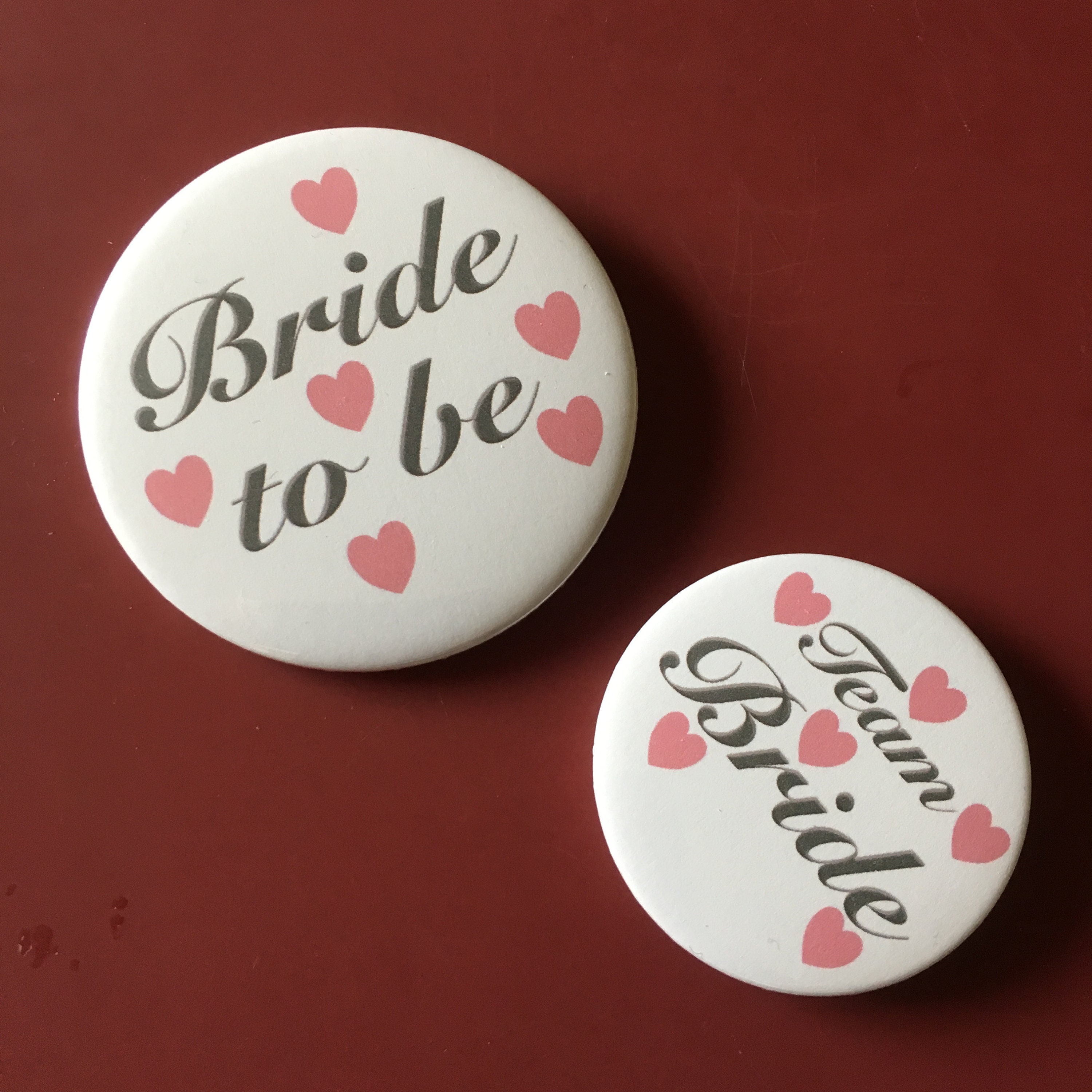 Hen Party, Bride and Team Bride, Set of 7 Badges Additional Team Bride ...