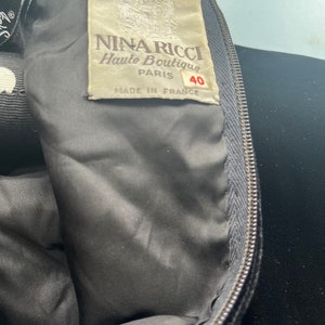 Vintage 80s NINA RICCI Black Velvet Evening Cocktail Dress 10 S 1980s ...