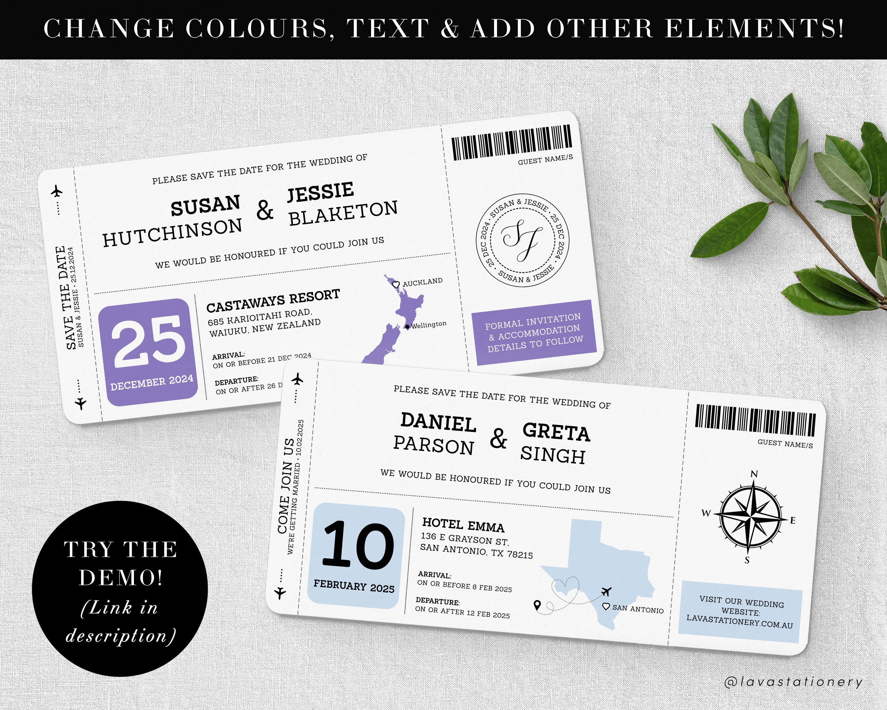Printable Map Boarding Pass Invite Modern Classic Download - Etsy