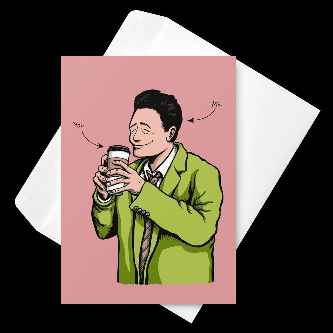 Twin Peaks Greeting Card, I Love You Like Dougie Loves Coffee, Funny ...