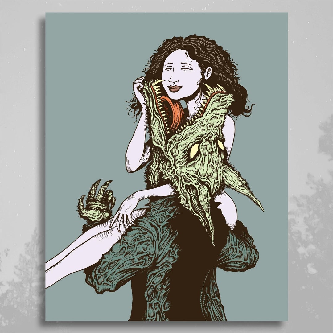 Werewolf Couple Art Print, Dark Fairy Tale Illustration (11x14) - Etsy