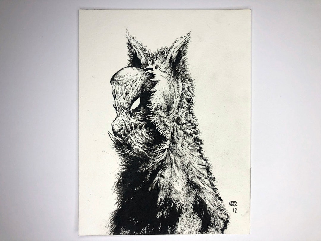 Shapeshifter - Wolf Suit 2 - Original Ink Drawing - Etsy